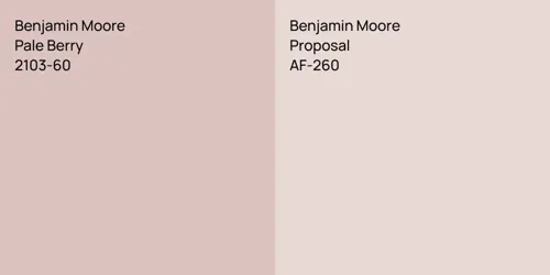 Benjamin Moore Pale Berry vs. Benjamin Moore Foxy Brown comparison