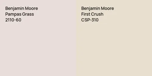 Benjamin Moore Pampas Grass vs. Benjamin Moore Featherstone comparison