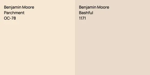 Benjamin Moore Parchment vs. Benjamin Moore Horizon comparison