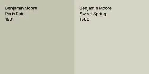Compare Benjamin Moore Paris Rain with other colors