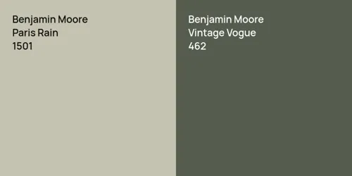 Compare Benjamin Moore Paris Rain with other colors