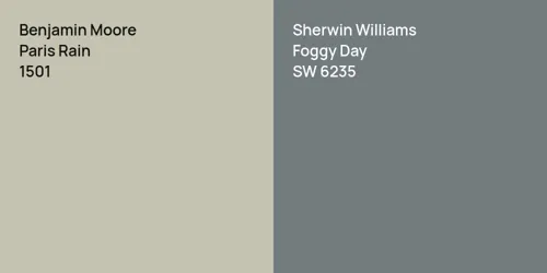 Compare Benjamin Moore Paris Rain with other colors