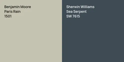 Compare Benjamin Moore Paris Rain with other colors