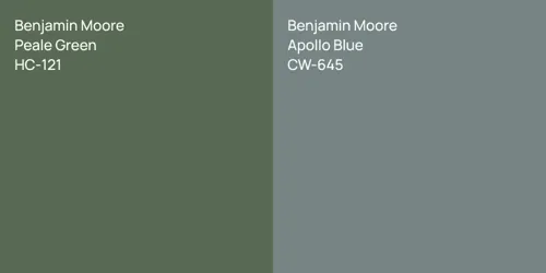 Benjamin Moore Peale Green vs. Benjamin Moore Outer Banks comparison