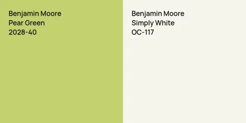 Benjamin Moore Pear Green vs. Benjamin Moore Turkish Bay Leaf comparison