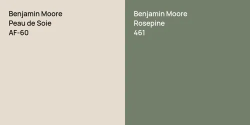 Benjamin Moore Peau de Soie vs. Benjamin Moore Fondant comparison
