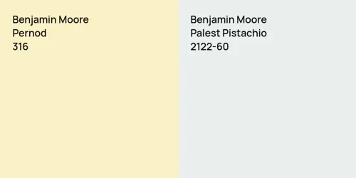 Benjamin Moore Pernod vs. Benjamin Moore Light Yellow comparison