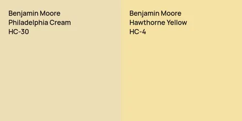 Benjamin Moore Philadelphia Cream vs. Benjamin Moore Vanilla Ice Cream ...