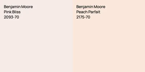 Benjamin Moore Pink Bliss vs. Benjamin Moore Light Quartz comparison