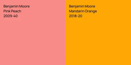 Compare Benjamin Moore Pink Peach with other colors