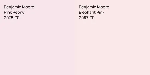 Benjamin Moore Pink Peony vs. Benjamin Moore Yours Truly comparison