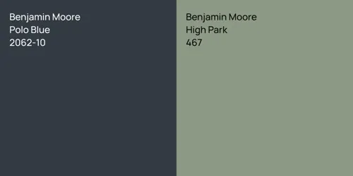 Benjamin Moore Polo Blue vs. Benjamin Moore Summer Nights comparison