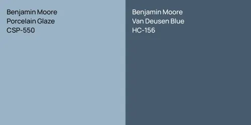 Benjamin Moore Porcelain Glaze vs. Benjamin Moore Sunrise comparison