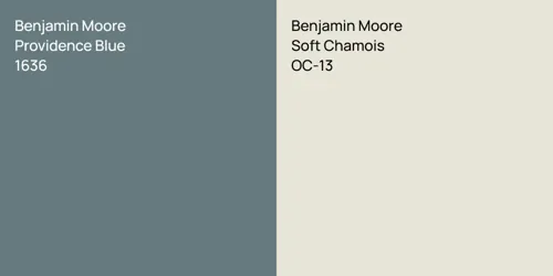 Benjamin Moore Providence Blue vs. Benjamin Moore Blue Springs comparison