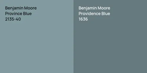 Benjamin Moore Province Blue vs. Benjamin Moore Boca Raton Blue comparison
