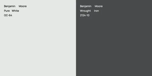 Benjamin Moore Pure White vs. Benjamin Moore Mountain Peak White comparison