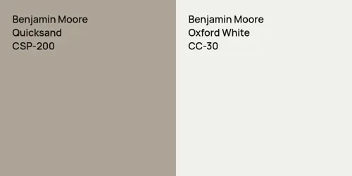 Compare Benjamin Moore Quicksand with other colors
