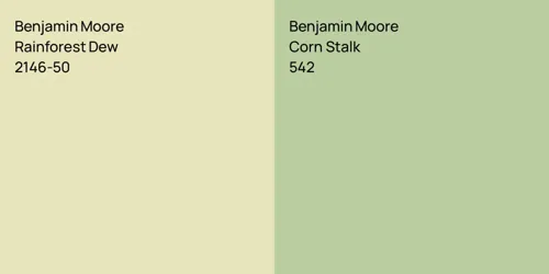 Benjamin Moore Rainforest Dew vs. Benjamin Moore Dried Parsley comparison