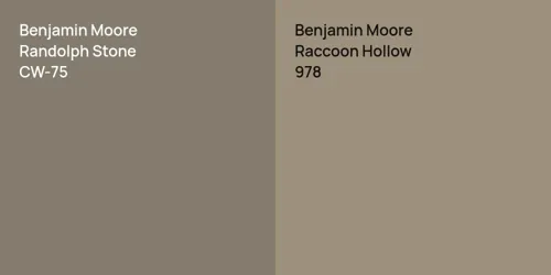Benjamin Moore Randolph Stone vs. Benjamin Moore Pelham Gray comparison