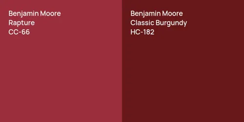 Benjamin Moore Rapture vs. Benjamin Moore Simply White comparison