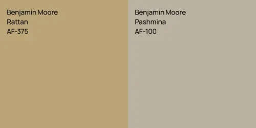 Benjamin Moore Rattan vs. Benjamin Moore Wenge comparison