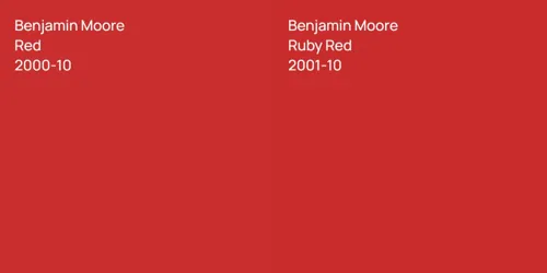 Benjamin Moore Red vs. Benjamin Moore Exotic Red comparison