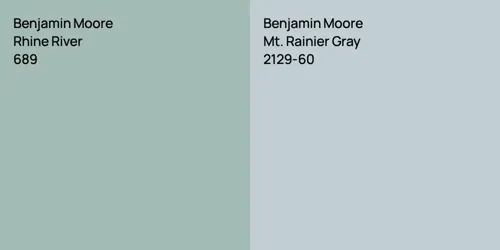 Benjamin Moore Rhine River vs. Benjamin Moore Azure Water comparison