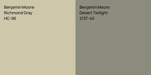 Benjamin Moore Richmond Gray vs. Benjamin Moore Oakwood Manor comparison