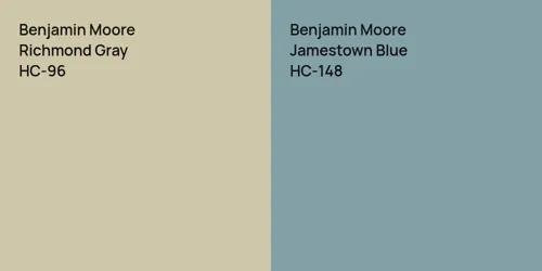 Benjamin Moore Richmond Gray vs. Benjamin Moore Spa comparison