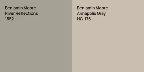 Compare Benjamin Moore River Reflections with other colors