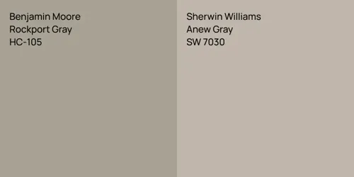 Compare Benjamin Moore Rockport Gray with other colors