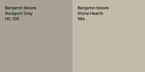 Compare Benjamin Moore Rockport Gray with other colors