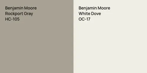 Compare Benjamin Moore Rockport Gray with other colors