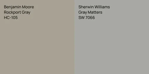 Compare Benjamin Moore Rockport Gray with other colors