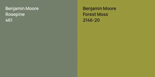 Compare Benjamin Moore Rosepine with other colors