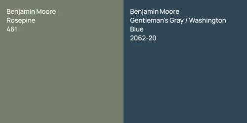 Benjamin Moore Rosepine vs. Benjamin Moore Carolina Gull comparison