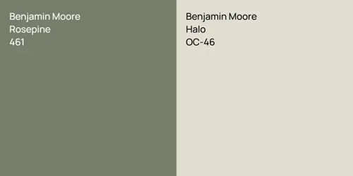 Benjamin Moore Rosepine vs. Benjamin Moore Carolina Gull comparison