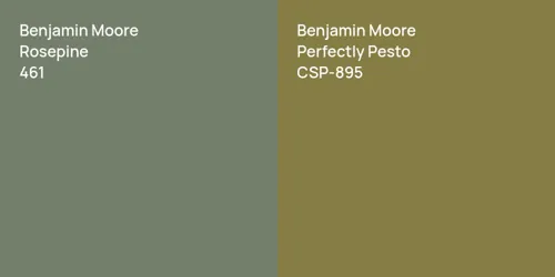 Compare Benjamin Moore Rosepine with other colors