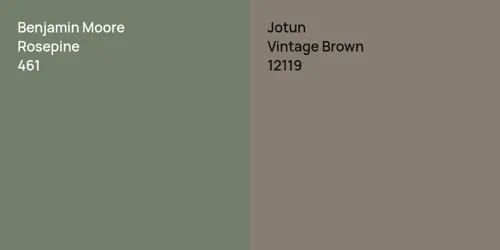 Compare Benjamin Moore Rosepine with other colors