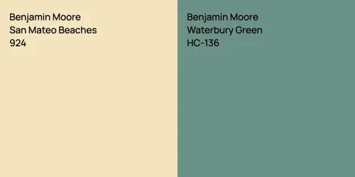 Benjamin Moore San Mateo Beaches vs. Benjamin Moore Cornsilk comparison