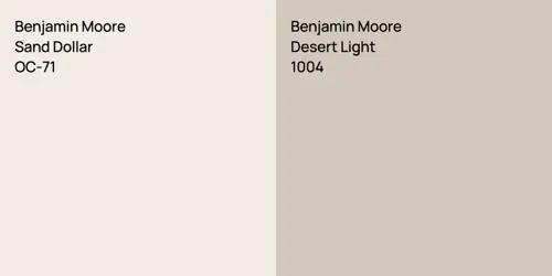 Benjamin Moore Sand Dollar vs. Benjamin Moore Hazelwood comparison