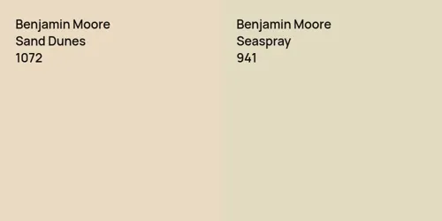 Benjamin Moore Sand Dunes vs. Benjamin Moore Painted Sands comparison