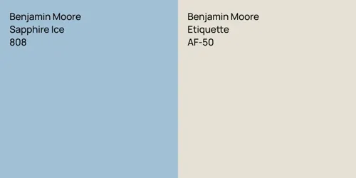 Benjamin Moore Sapphire Ice vs. Benjamin Moore Daydream comparison