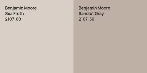 Benjamin Moore Sea Froth vs. Benjamin Moore Gossamer Blue comparison
