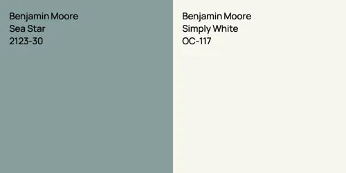 Benjamin Moore Sea Star vs. Benjamin Moore North Sea Green comparison