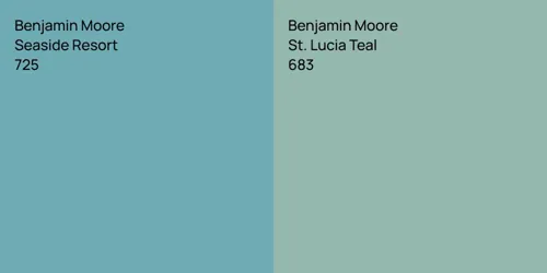 Benjamin Moore Seaside Resort vs. Benjamin Moore Florida Keys Blue ...