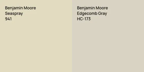 Benjamin Moore Seaspray vs. Benjamin Moore Cedar Key comparison