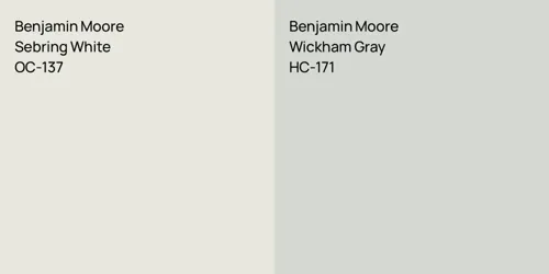 Benjamin Moore Sebring White vs. Benjamin Moore Decorator's White ...