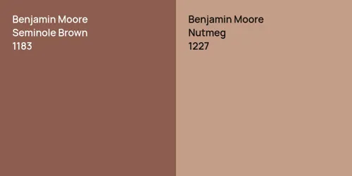 Compare Benjamin Moore Seminole Brown with other colors
