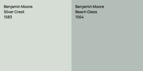 Benjamin Moore Silver Crest vs. Benjamin Moore Iced Cube Silver comparison